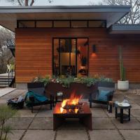 China Square Shape Wood Burning Corten Steel Fire Pit 3mm Thickness for sale