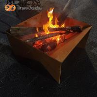China Garden Wood Burning Corten Steel Firepit for Backyard Camping for sale