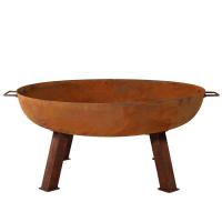 China Portable Corten Steel Fire Pit Camping Corten Steel Bonfire Stoves Fire Bowl for sale