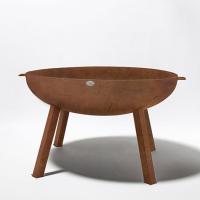 China 3mm Thick Wood Burning Fire Pit Outdoor Garden Decoration Corten Steel Rust Colour for sale