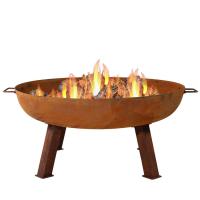 China 3mm Thick Wood Burning Fire Pit Outdoor Garden Decoration Corten Steel Rust Colour for sale