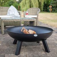 China Modern Black Garden Corten Steel Fire Pit Round Outdoor Fire Bowl for sale