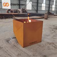 China Patio Garden Outdoor Camping Corten Steel Rust Fire Pit Wood Burning 3mm Thick for sale