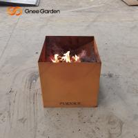 China Patio Garden Outdoor Camping Corten Steel Rust Fire Pit Wood Burning 3mm Thick for sale