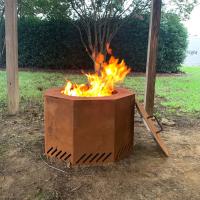 China Charcoal  Bonfire Fire Pit 19.5 Inch Portable Outdoor Wood Burning Smokeless for sale