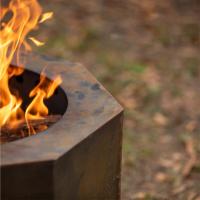 China Outdoor Garden Campfire Wood Burning Corten Steel Metal Fire Bowl Round Rustic for sale