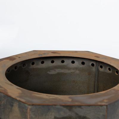 China Outdoor Garden Campfire Wood Burning Corten Steel Metal Fire Bowl Round Rustic for sale