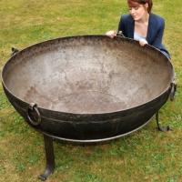 China Outdoor Corrosion Material Corten Steel Metal Fire Pit Wood Burning Black 60-150cm for sale