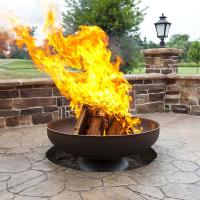 China Outdoor Corten Steel Fire Pit Round Rustic Look For Garden Or Courtyard Furniture for sale
