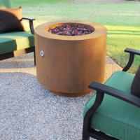 China Outdoor Decoration Corten Steel Wood Burning Fire Pit For Garden And Backyard for sale