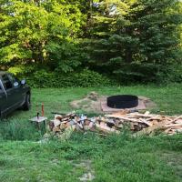 China Outdoor Corten Steel Fire Pit Garden Round Fire Bowl Wood Burning Black Colour for sale
