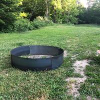 China Outdoor Corten Steel Fire Pit Garden Round Fire Bowl Wood Burning Black Colour for sale