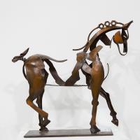 China Hollow Life Size Horse Metal Outdoor Sculpture Abstract For Landscape for sale