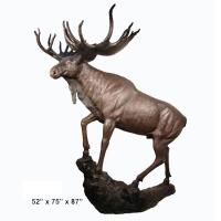 China 52 Inch Outdoor Moose Bronze Sculptures With CE Certification for sale