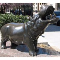 China 175cm Hippo Outdoor Bronze Sculpture Garden Decor Art Exquisite for sale