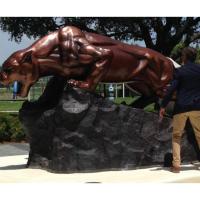 China Black Jaguar Outdoor Bronze Sculpture Bronze 8mm Thickness for sale