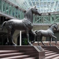 China SGS Standard H140cm Outdoor Bronze Sculpture , Bronze Horse Garden Statue for sale