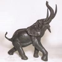 China Corrosion Resistance Metal Elephant Garden Sculpture In 200cm Height for sale