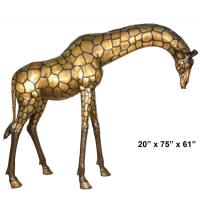 China H130cm Lifelike Bronze Giraffe Sculpture Large Bronze Garden Sculptures Decorative for sale