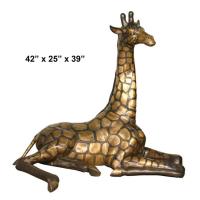 China H130cm Lifelike Bronze Giraffe Sculpture Large Bronze Garden Sculptures Decorative for sale