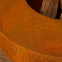 China Decprative Round Wood Burning Corten Steel Fire Pit Bowl 70cm for sale