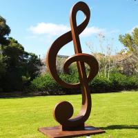 China OEM Weathering Steel Lawn Sculptures Metal Rusty Metal Yard Sculptures Outdoor for sale