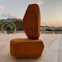 China 3mm Thickness Unique Corten Steel Sculpture Metal Yard Art Sculpture for sale