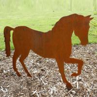 China Customized Size Outdoor Metal Horse Sculpture Weathering Steel for sale