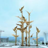 China Animal Theme Mirrored Stainless Steel Sculpture 2m Outdoor Decor for sale