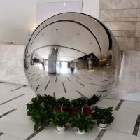 China H250cm Sphere Garden Mirror Sculpture Metal Modern Sculpture Outdoor for sale