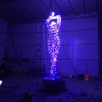 China 500cm Height Large Stainless Steel Sculpture Dancing Lady Customized for sale