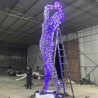 China 500cm Height Large Stainless Steel Sculpture Dancing Lady Customized for sale