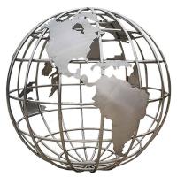China TUV Certified Mirror Polished Stainless Steel Sculpture Big Globe Statue OEM Service for sale