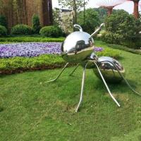 China Animal Theme Mirrored Stainless Steel Sculpture 2m Outdoor Decor for sale
