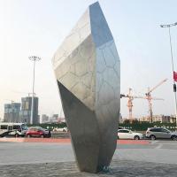 China H2m Creative Outdoor Mirror Sculpture 304 Stainless Steel Garden Art for sale