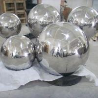 China H245cm Hollow Sphere Stainless Steel Sculpture For Outdoor Decoration for sale