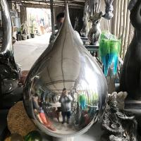 China Oval Sphere 304 Modern Stainless Steel Sculpture Outdoor Creative for sale