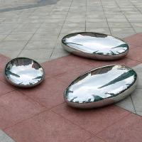 China 3 Dimensional Cobblestone Mirror Sculpture Garden Ornaments Customized for sale