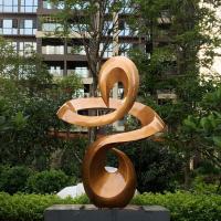 China Gnee Garden Circle Abstract Stainless Steel Sculpture Creative for sale