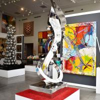 China Outdoor Abstract 316 Stainless Steel Statue Mirror Polished for sale