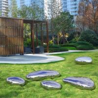 China 3 Dimensional Cobblestone Mirror Sculpture Garden Ornaments Customized for sale