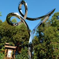 China Gnee Garden Circle Abstract Stainless Steel Sculpture Creative for sale