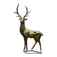 China CE Certified Outdoor Bronze Sculpture Bronze Elk Statue Life Size Decorative for sale