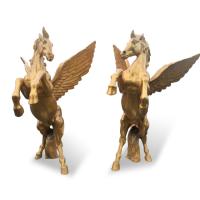 China Resin Crafts Outdoor Bronze Sculpture , Brass Horse Sculpture 5mm Thick OEM ODM for sale