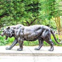 China 3m Realistic Outdoor Bronze Sculpture Aantique Bronze Tiger Statue for sale