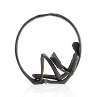 China 7 Inch Encircled Reader Outdoor Metal Sculpture Decorative Sculptures And Figurines for sale