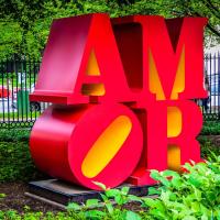 China Gnee Garden Landscaping Decoration Red Metal Sculpture Customized for sale