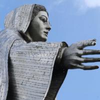 China 34 Feet Freestanding Outdoor Metal Sculpture Mary Religious Statue Hand Crafted for sale