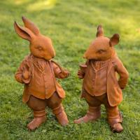 China Cast Iron Rusted Life Size Outdoor Deer Statues OEM Service for sale