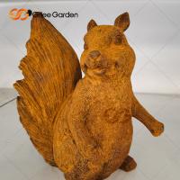 China OEM ODM Outdoor Metal Sculpture Squirrel Garden Ornament Hand Crafted for sale